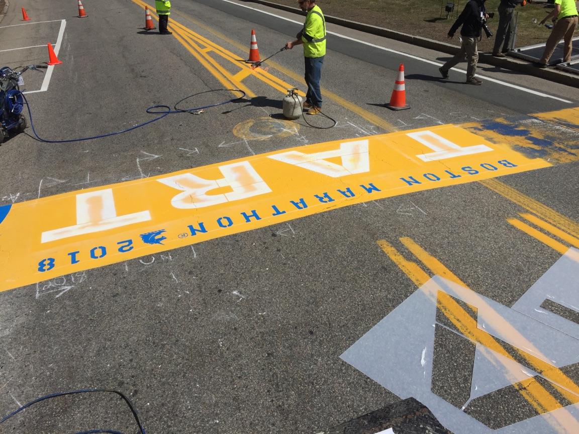RoadSafe Paints Boston Marathon Start and Finish Lines - RoadSafe ...